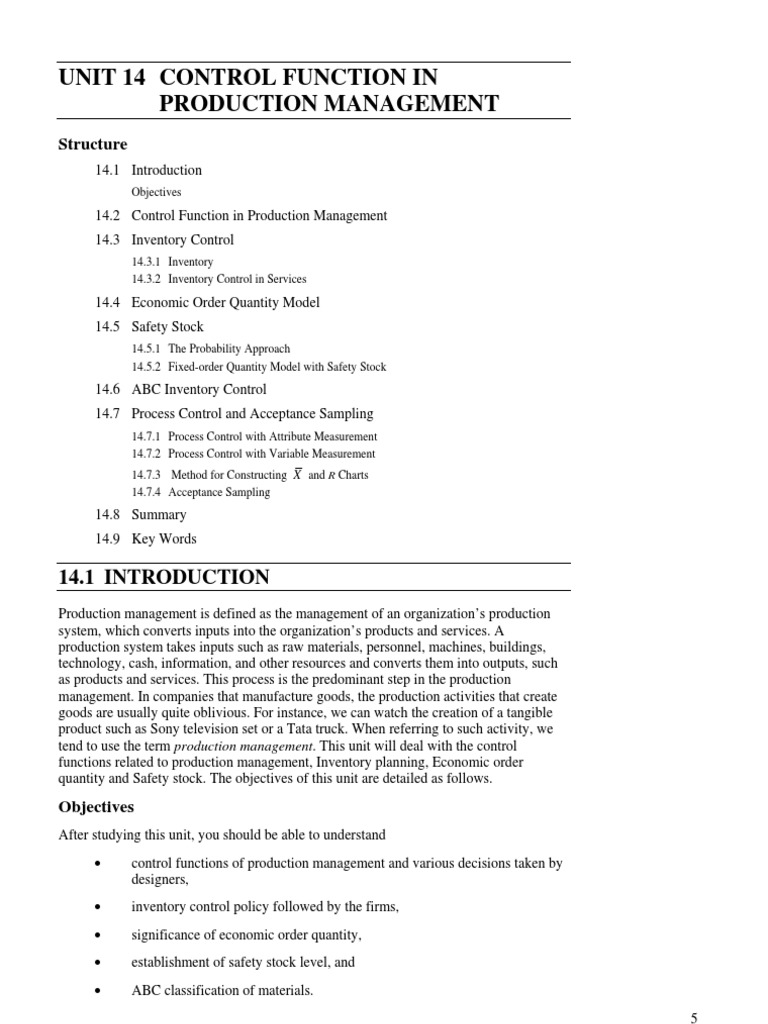Unit 14 | PDF | Inventory | Standard Deviation
