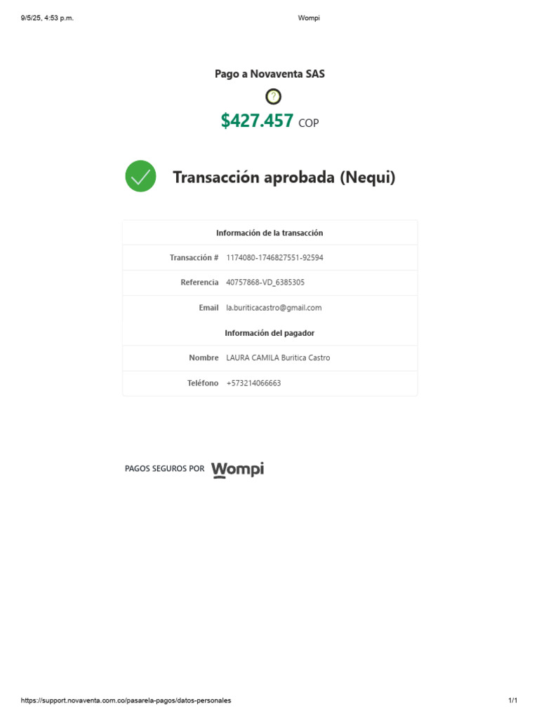 Pagos en Línea Novaventa | PDF