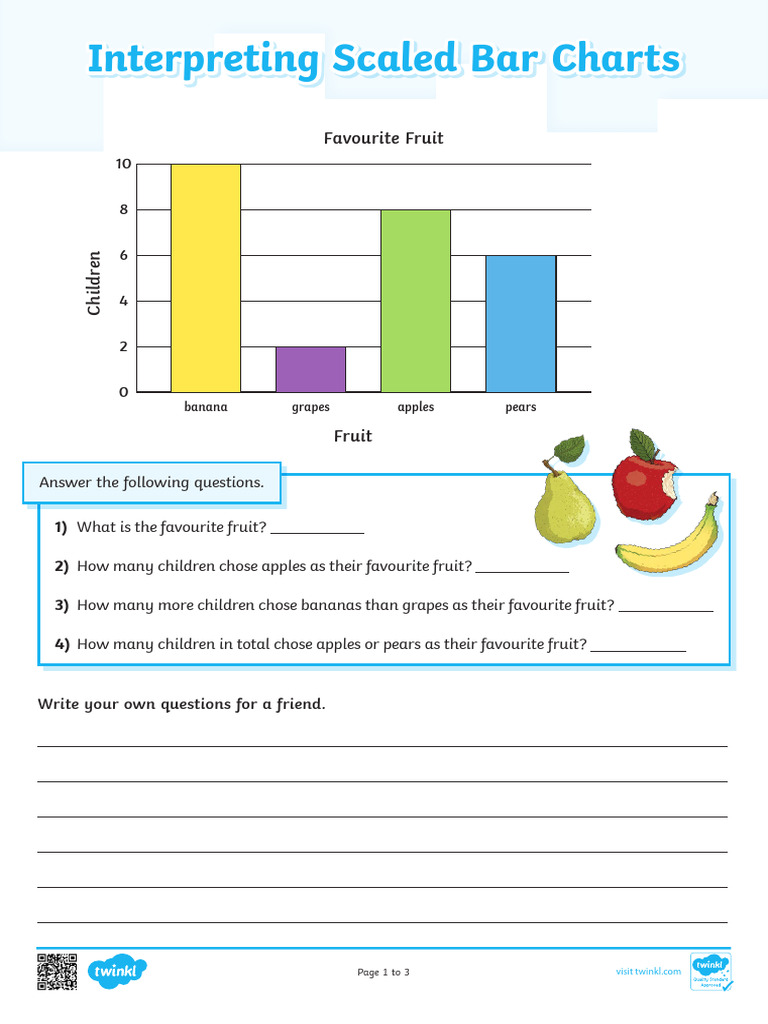 YR 3 BAR CHART WORKSHEET CWHW 2 | PDF | Fruit | Animals And Humans