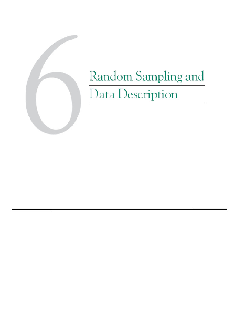 Chapter #6 Data Statistics | PDF | Quartile | Variance