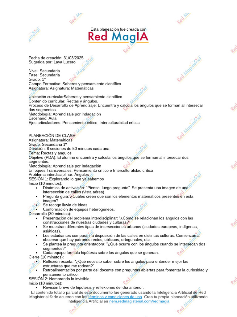 Red MagIA - Encuentra y Calcula Los Ángulos Que Se Forman Al Intersecar ...