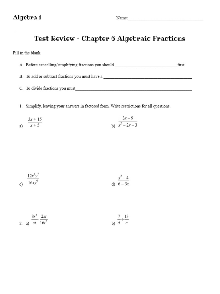 Test Review - Chapter 6 | PDF