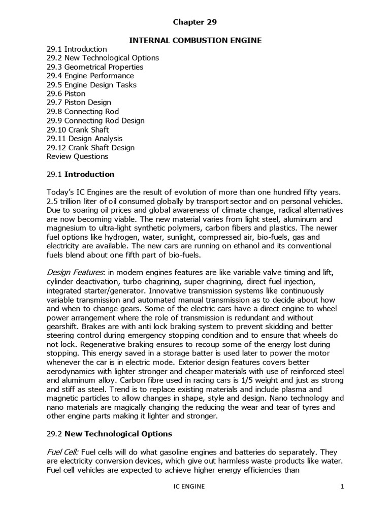 29 - Internal Combustion Engine | PDF | Piston | Engines