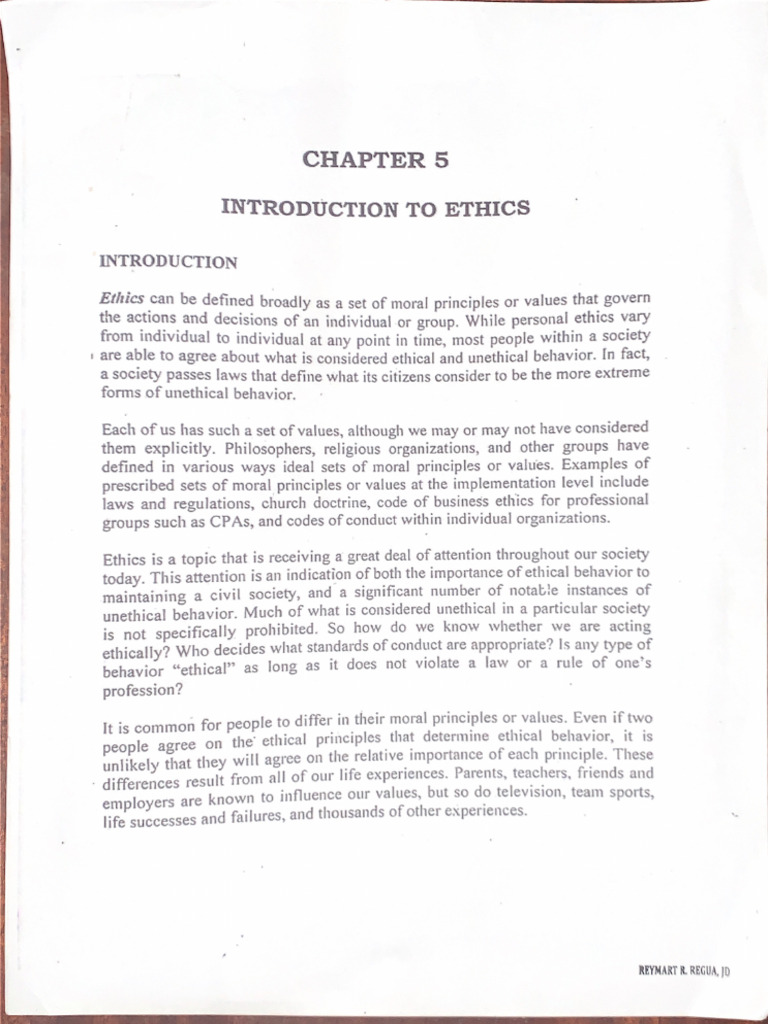 Chapter 5 Introduction To Ethics Pdf