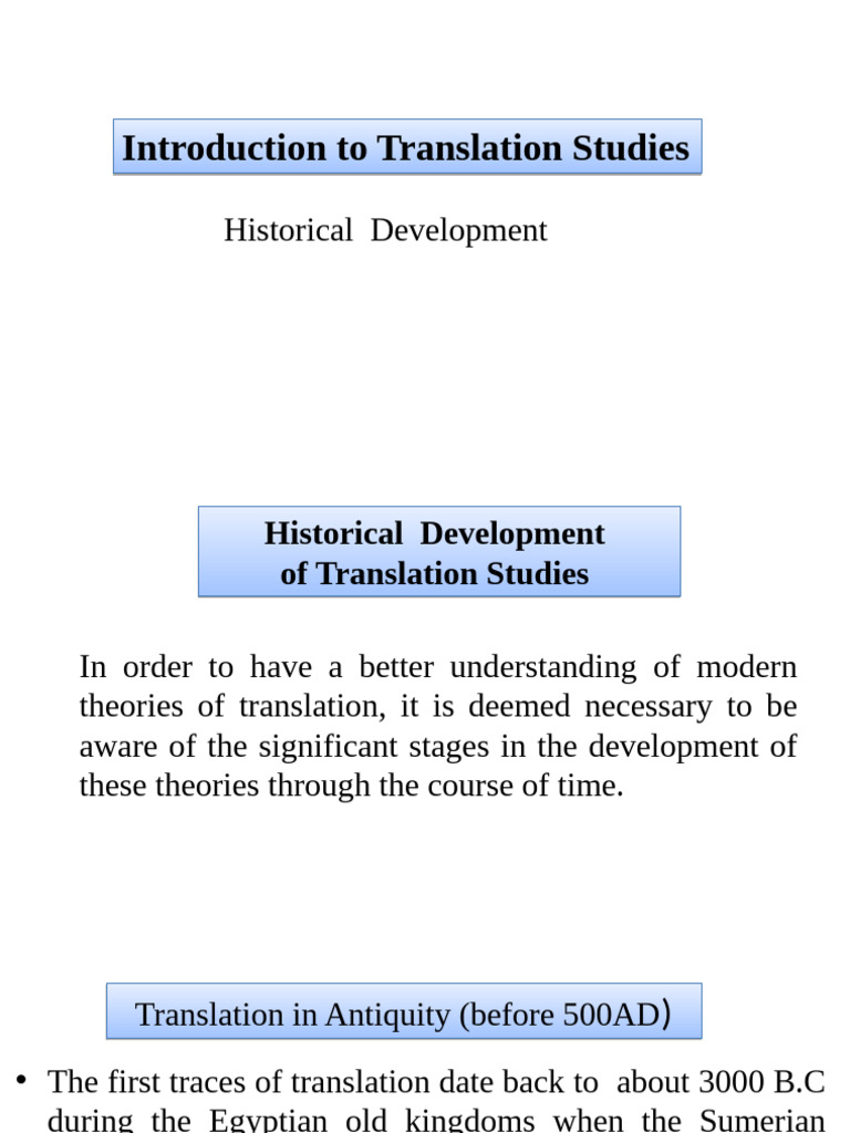1 History of Translation Official 1 | PDF | Translations