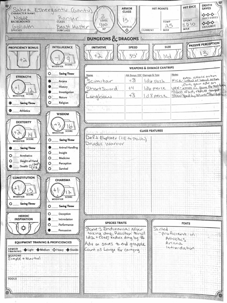 Gantu & Harbinger Sheets | PDF