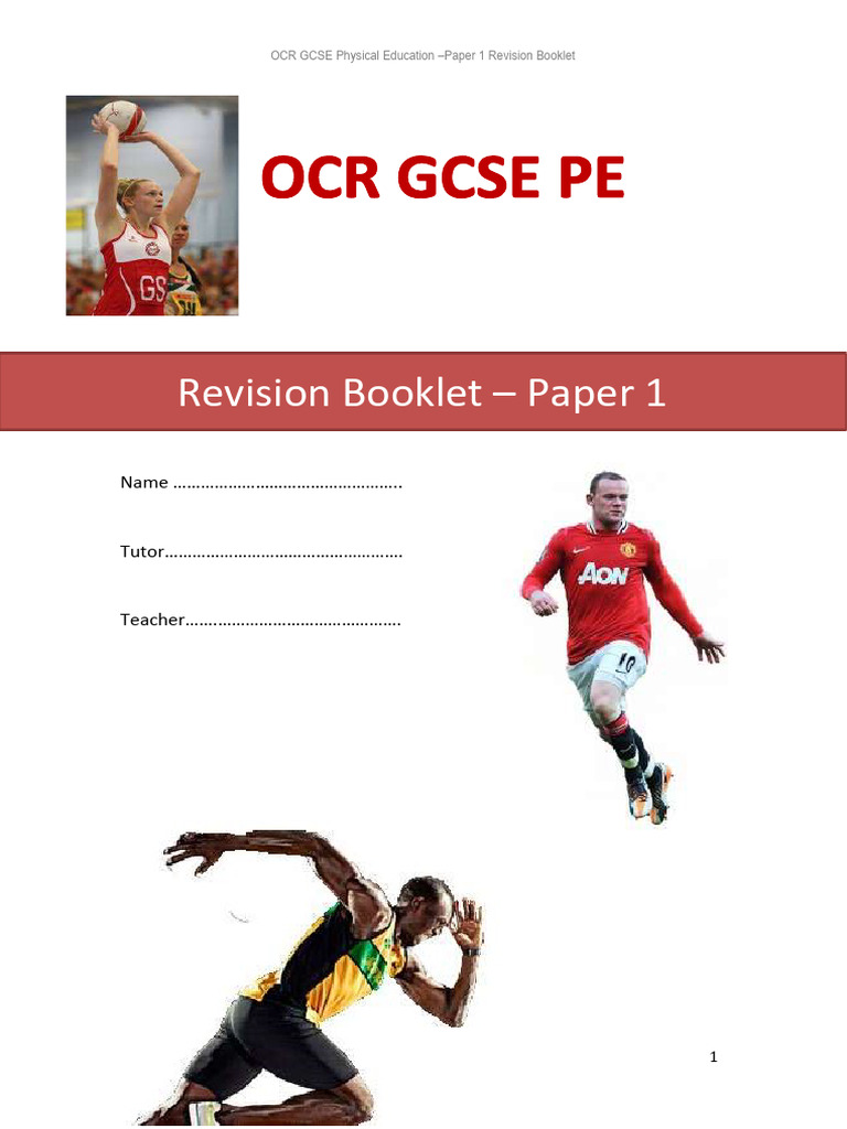 OCR GCSE PE Revision Guide Paper 1 | PDF | Anatomical Terms Of Motion ...