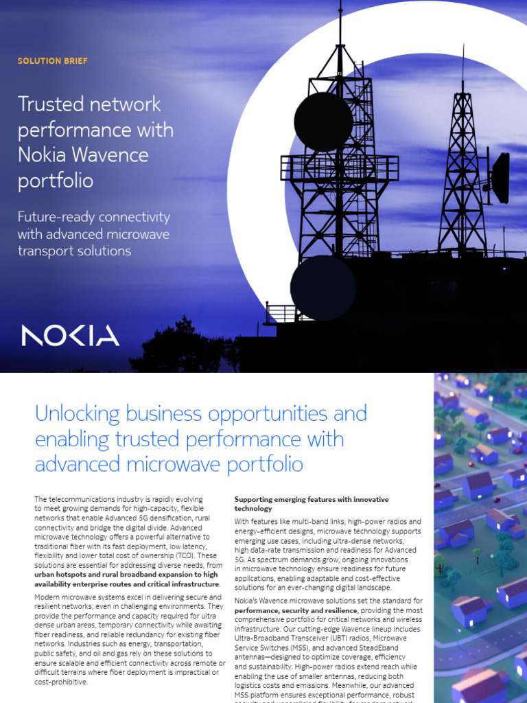 Nokia Wavence Microwave Solutions Guide | PDF | Computer Network ...