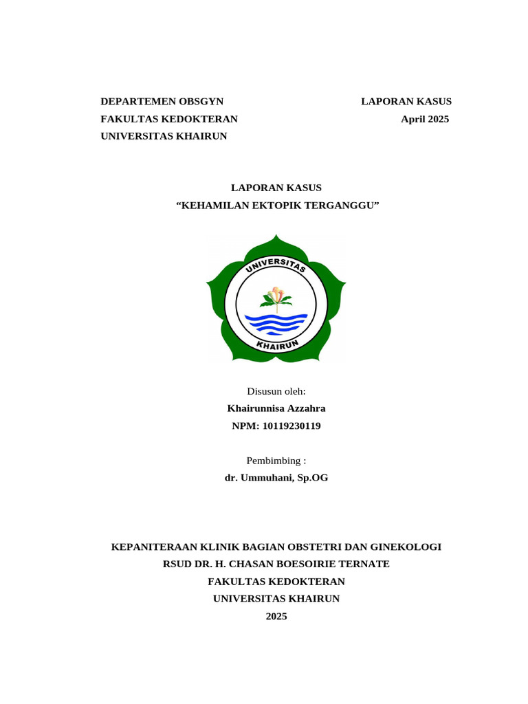 Laporan Kasus Obsgyn | PDF