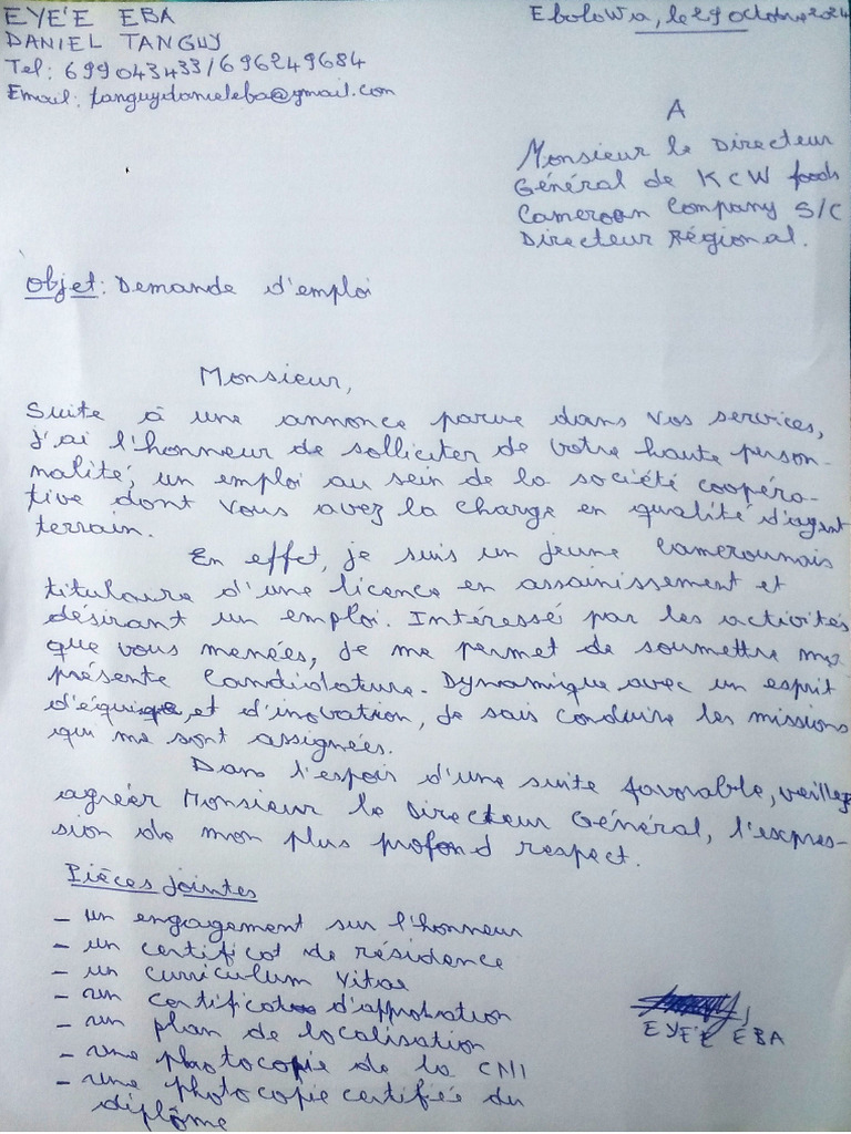 Demande Scane | PDF