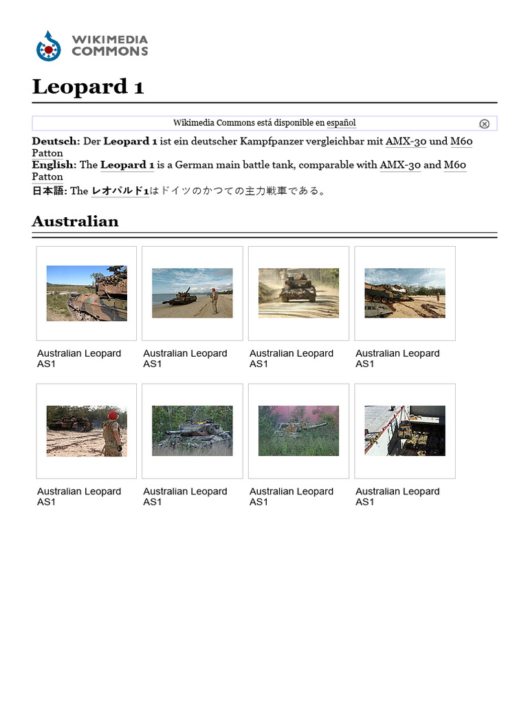 Leopard 1 - Wikimedia Commons | PDF | Warfare | Combat Vehicles