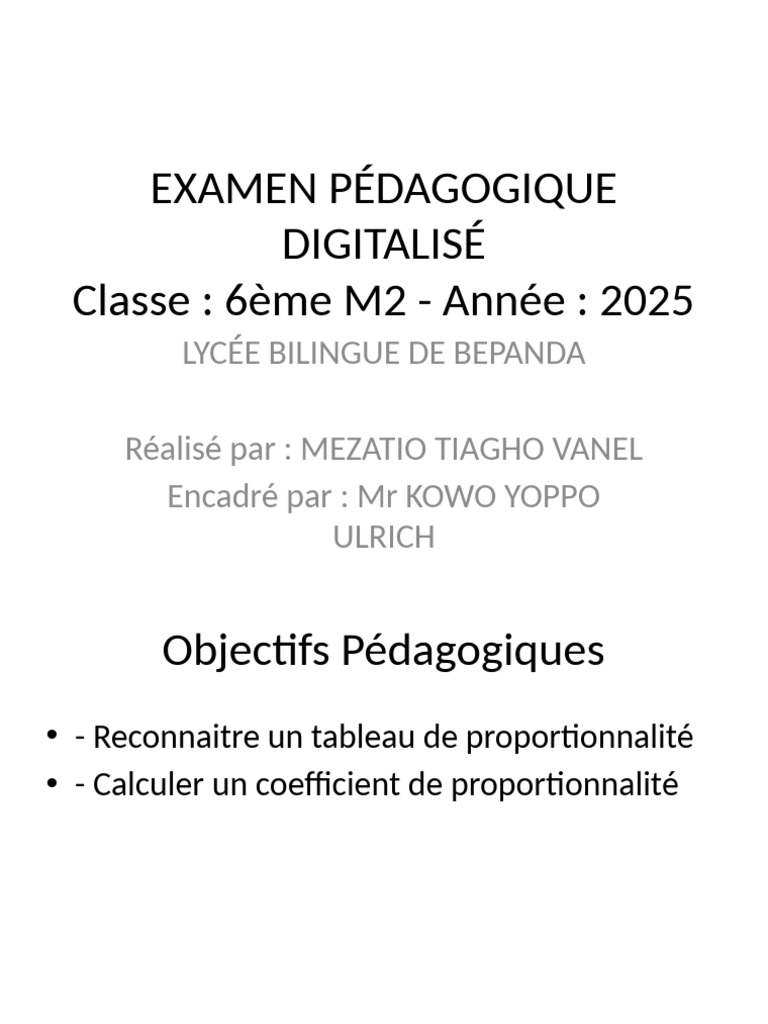 Proportionnalite_6emeM2_2025 | PDF