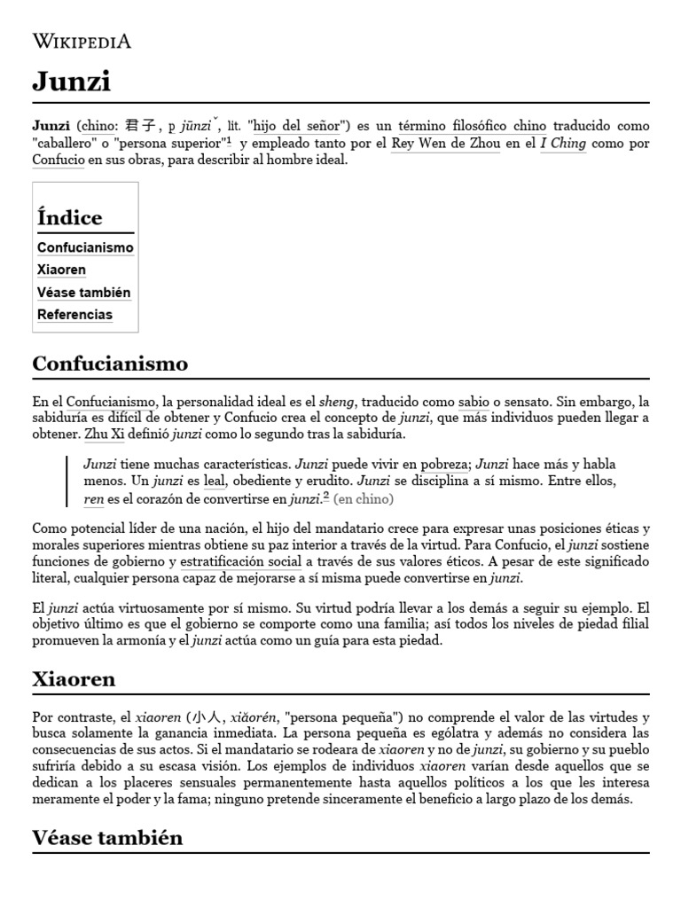 Junzi | PDF | Confucio | confucionismo