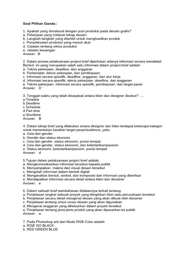Soal UTS DDG 2025 Genap | PDF