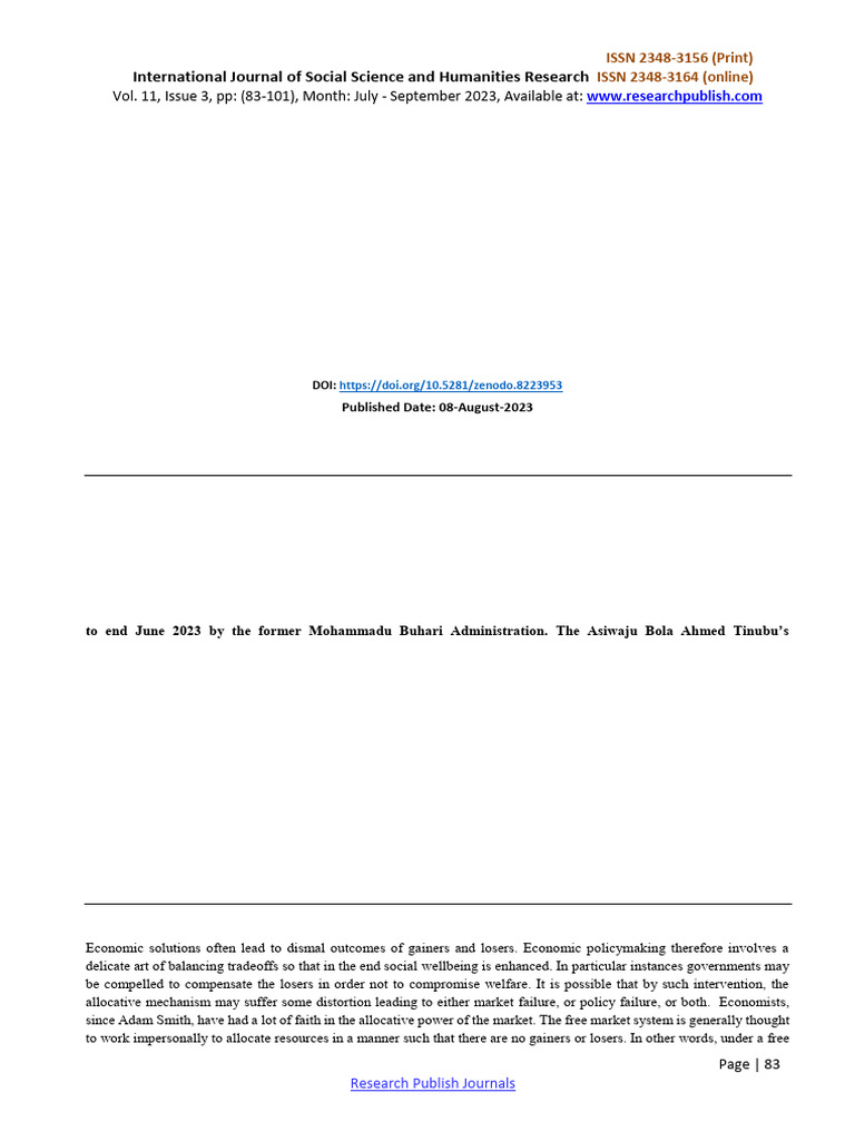 Petroleum Subsidy Removal 08082023 6 | PDF | Subsidy | Market (Economics)