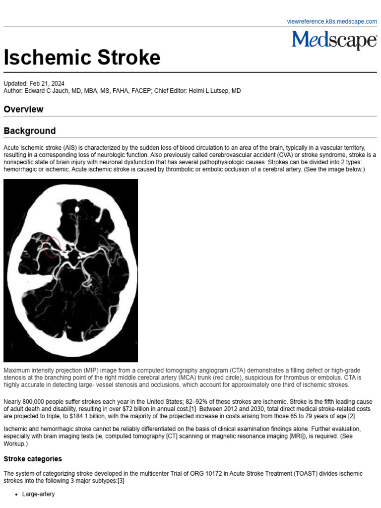 emedicine.medscape.com_article_1916852-print | PDF | Stroke | Ischemia