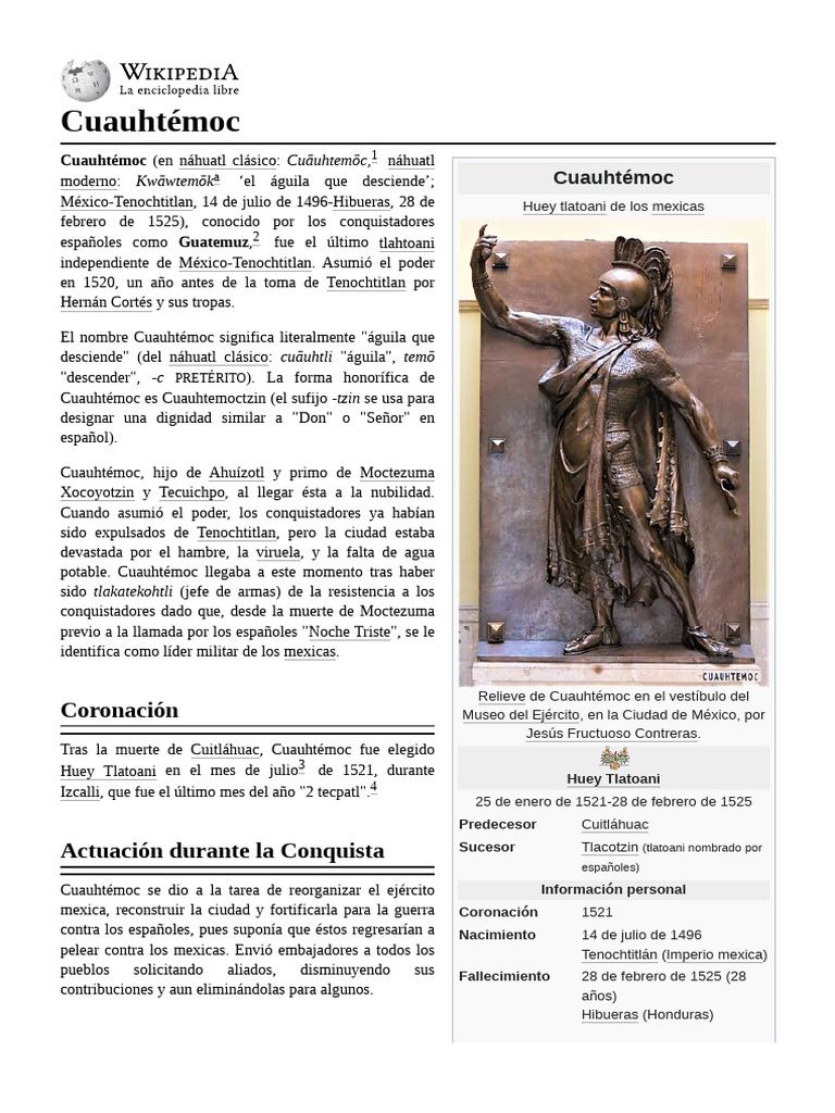 Cuauhtémoc | PDF | azteca