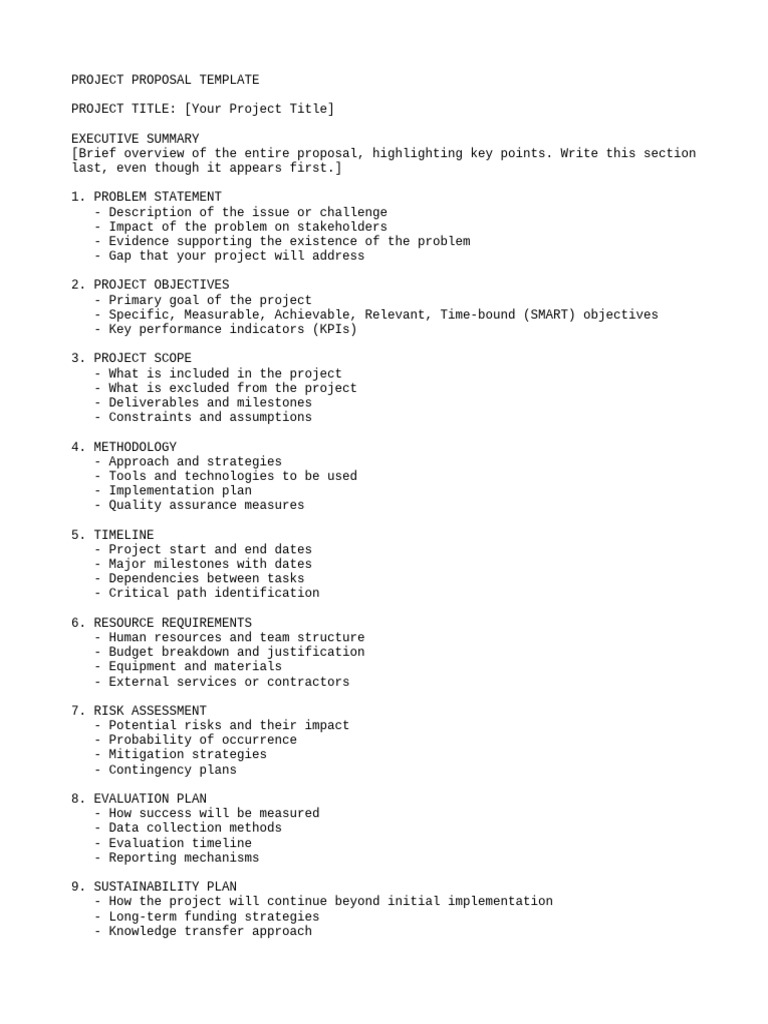 Project Proposal Template | PDF