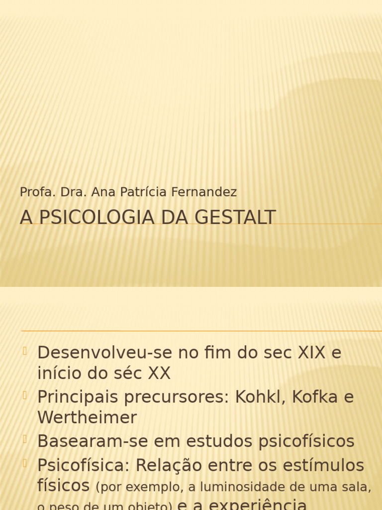 Psicologia da Gestalt: Percepção e Comportamento | PDF | Psicologia ...