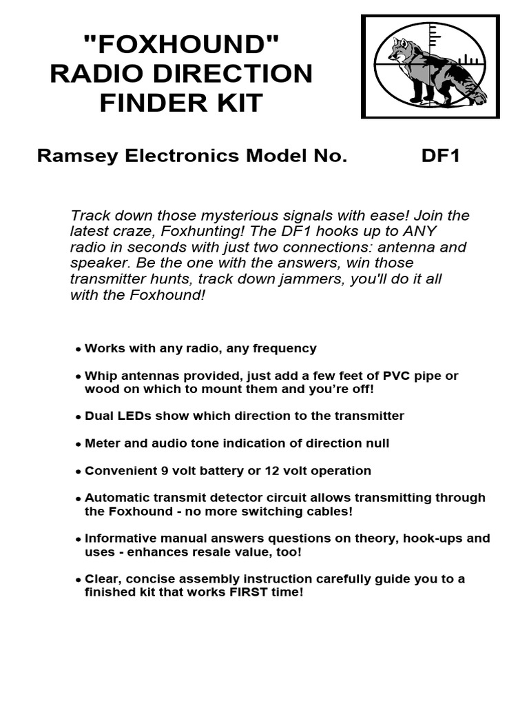 DF1 Manual | PDF | Coaxial Cable | Modulation