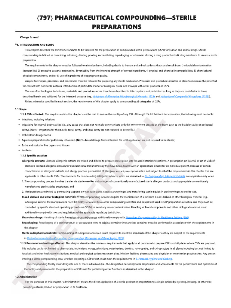 Usp 797 New | PDF