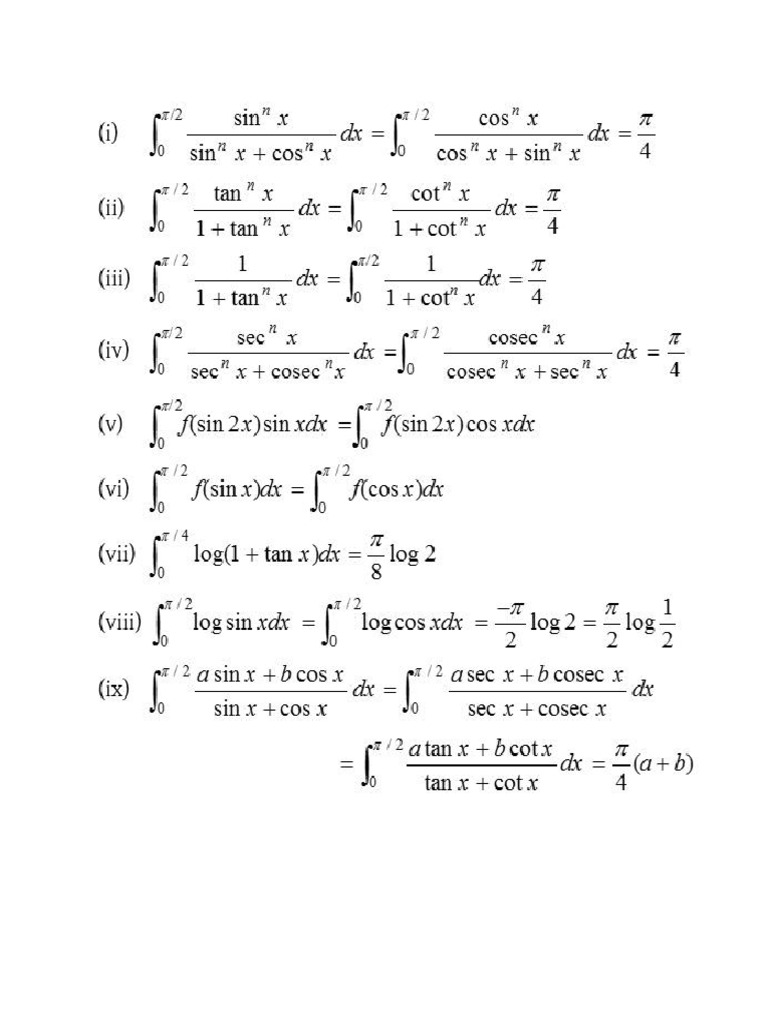 Properties of Integrals | PDF