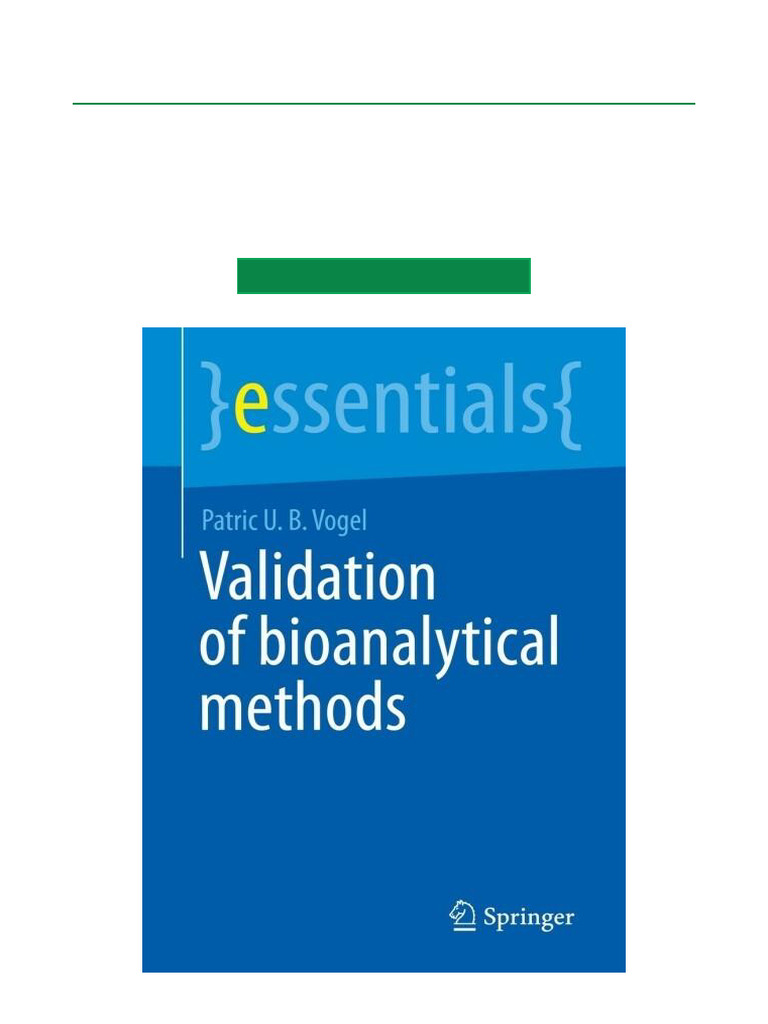 Validation of Bioanalytical Methods Direct Ebook Download | PDF | Bacteria | Chromatography