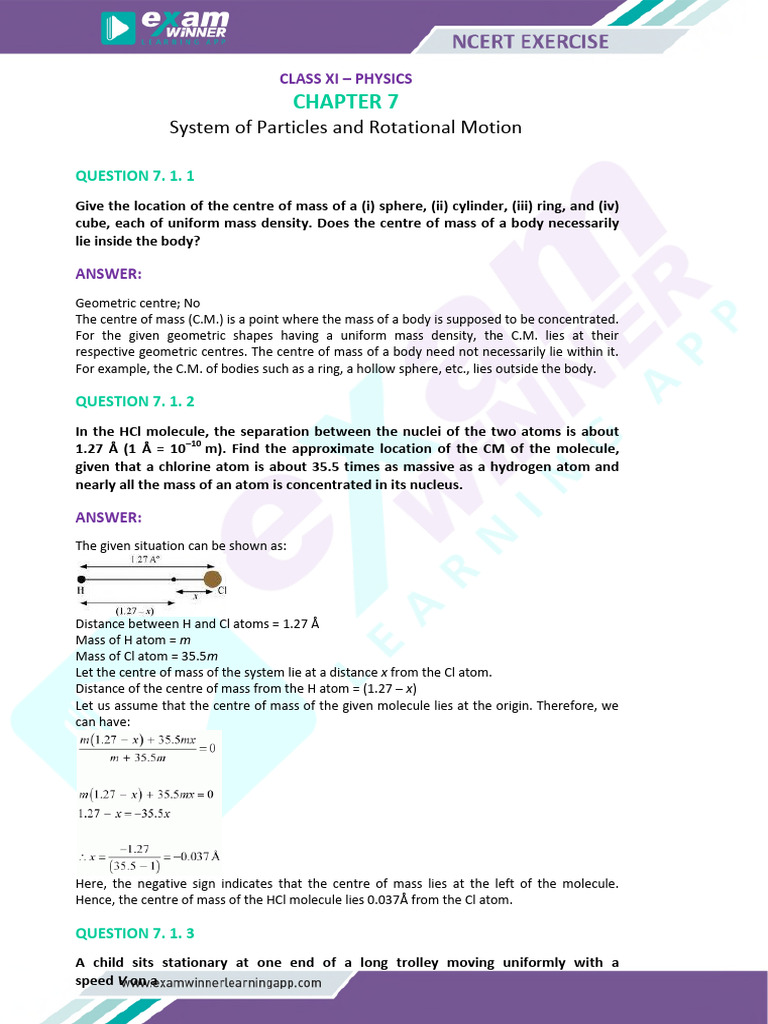1 Physics Chap 7-20210203172222214155 | PDF | Rotation Around A Fixed ...