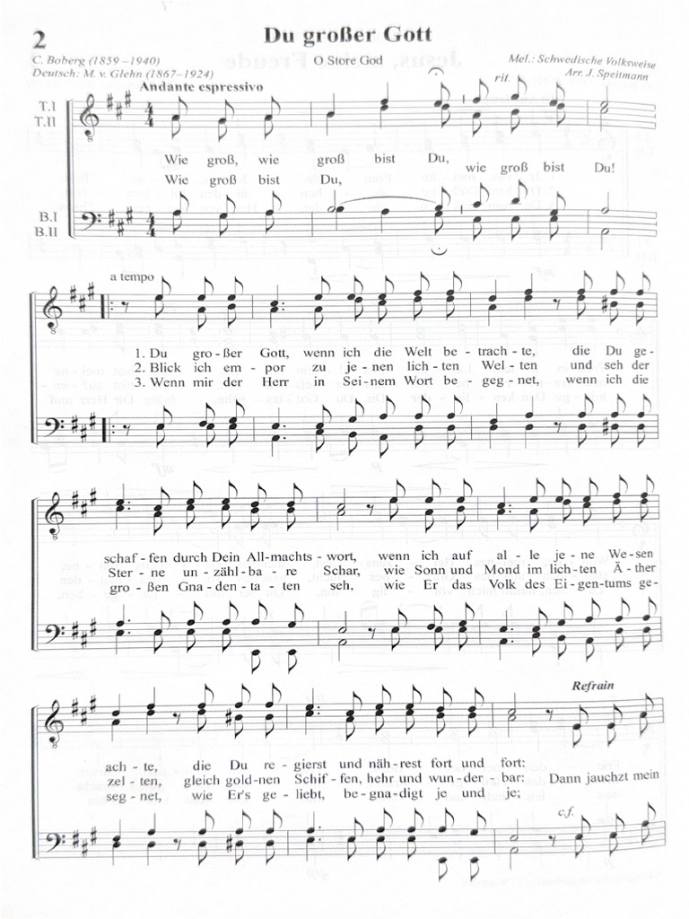 Du Grosser Gott | PDF