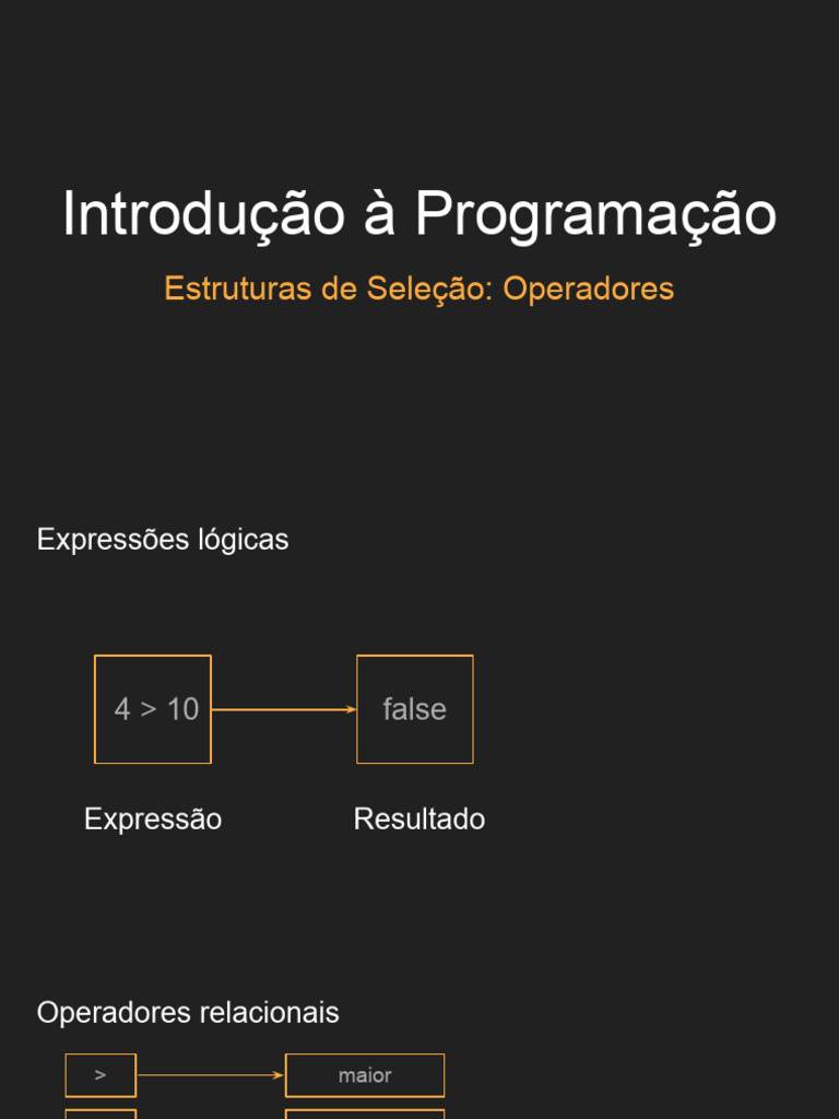 Semana 04 - Estruturas de Seleção | PDF | Tipo de dado booleano | C
