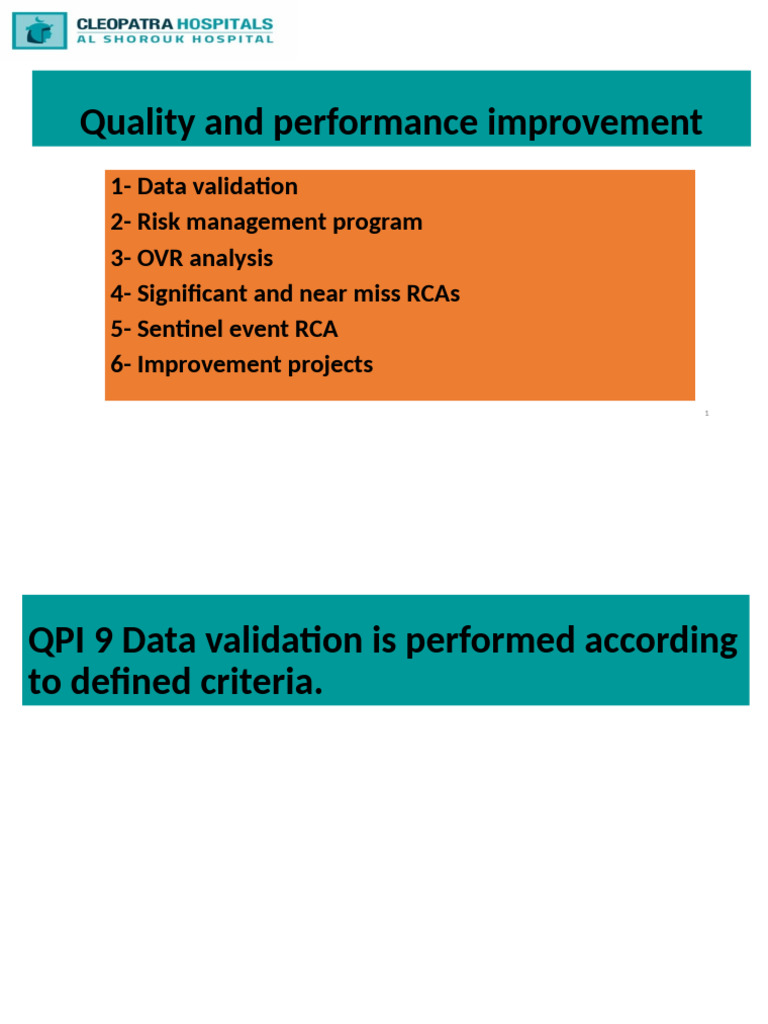 QPI Presentation For GAHAR Survey | PDF | Surgery | Risk