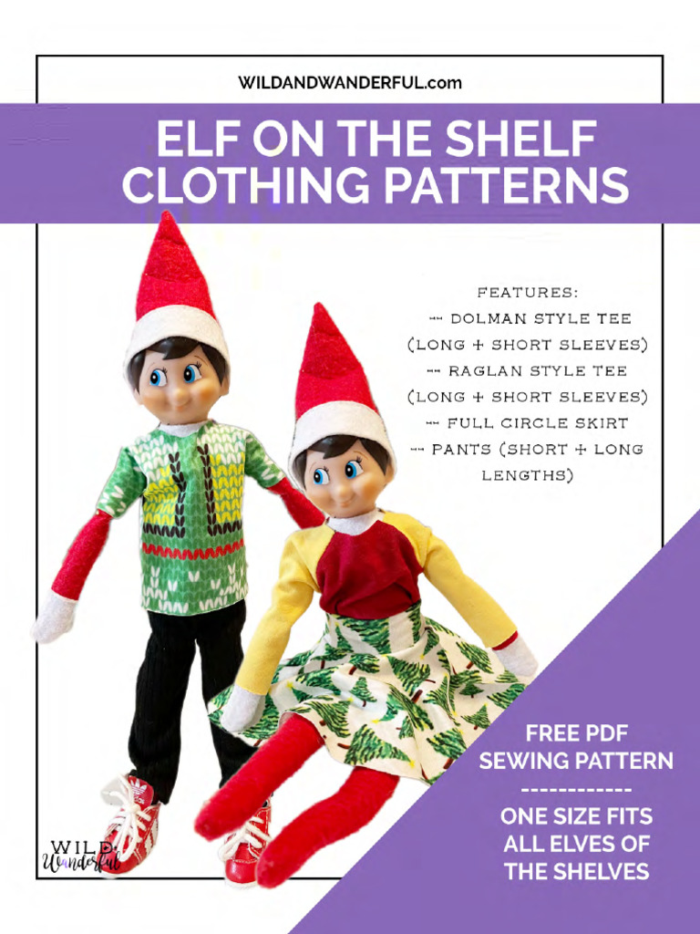 WildWanderful - Elf On The Shelf Clothing Patterns | PDF | Seam (Sewing ...