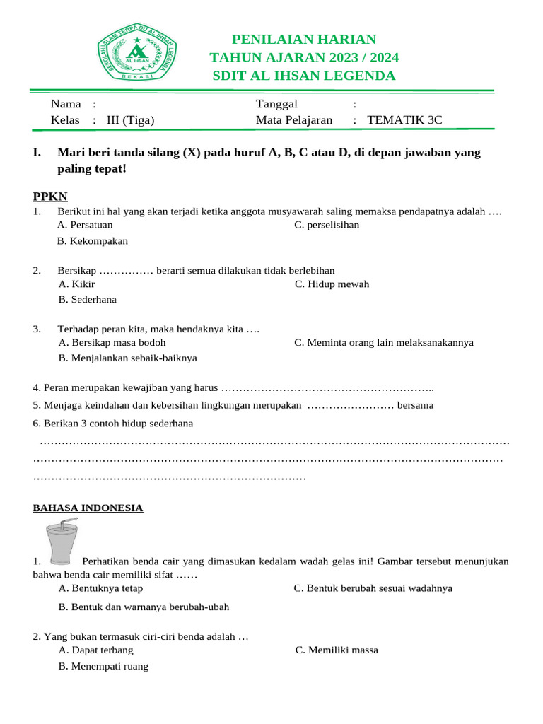 Pas Ganjil 3C 2024 - 2025 | PDF