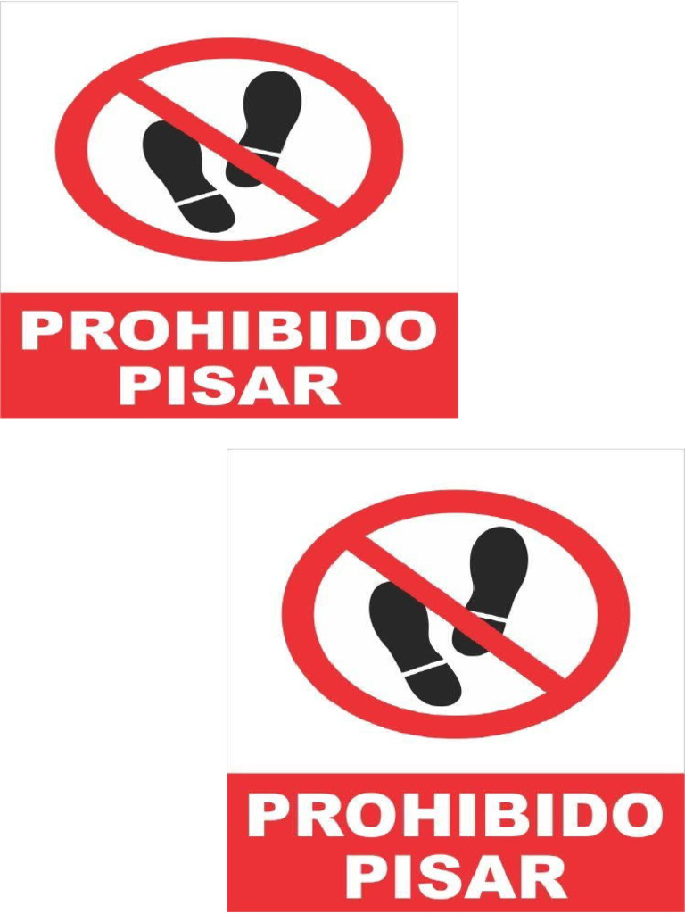 SEÑALETICA No Pisar | PDF