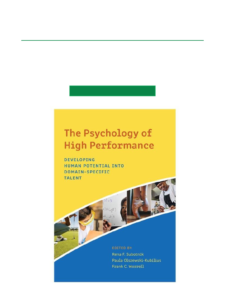 Psychology of High Performance Talent | PDF | Gifted Education | Psychology