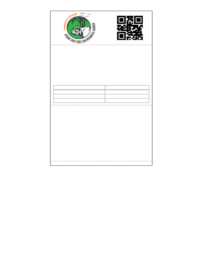 Assam Zoo Ticket Confirmation | PDF