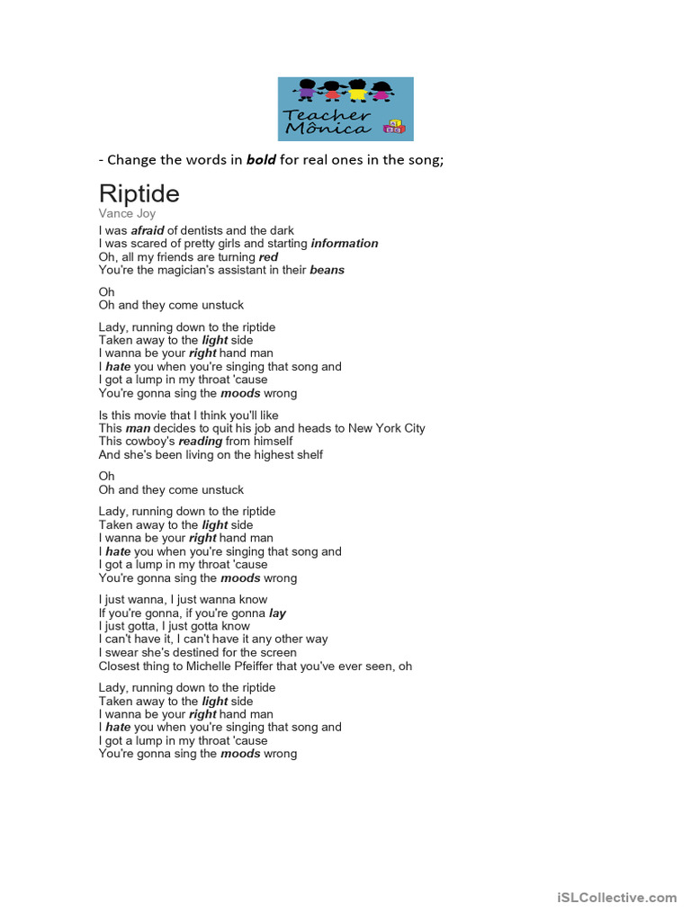 Song - Riptide | PDF