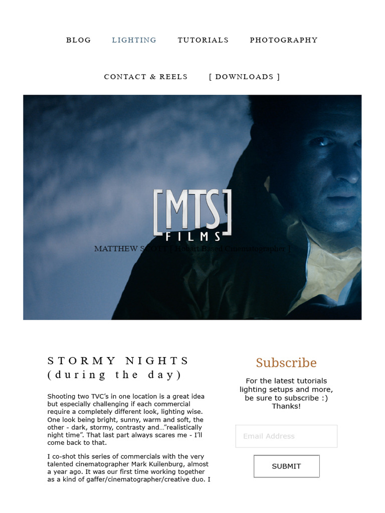 Matthew Scott Cinematography Blog | PDF | Camera Lens | Light