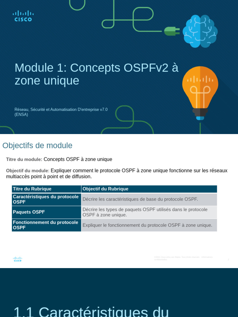 Module - 1 - Concepts OSPFv2 À Zone Unique | PDF | Routage | l'Internet
