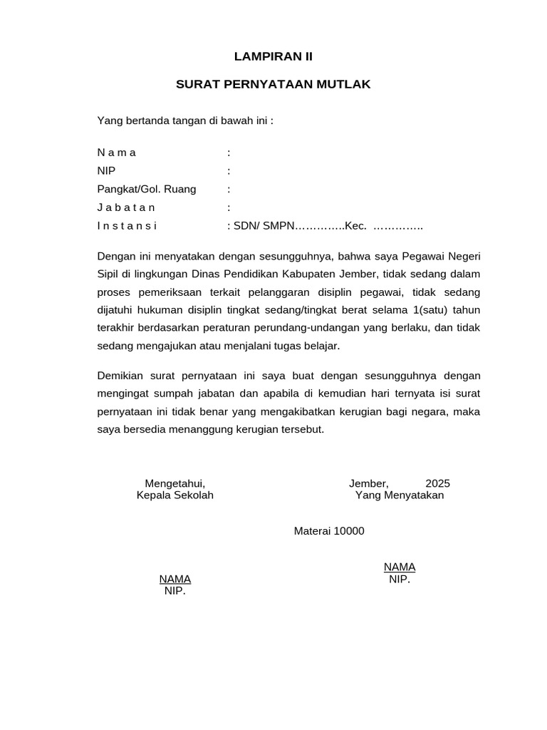 SPTJM Jabfung 2025 | PDF
