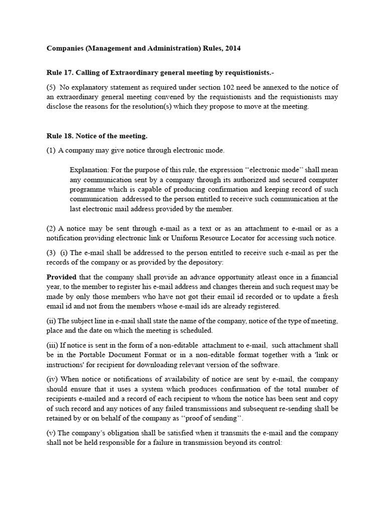 Rule 35: E-Voting in Company Meetings | PDF | Absentee Ballot | Proxy ...