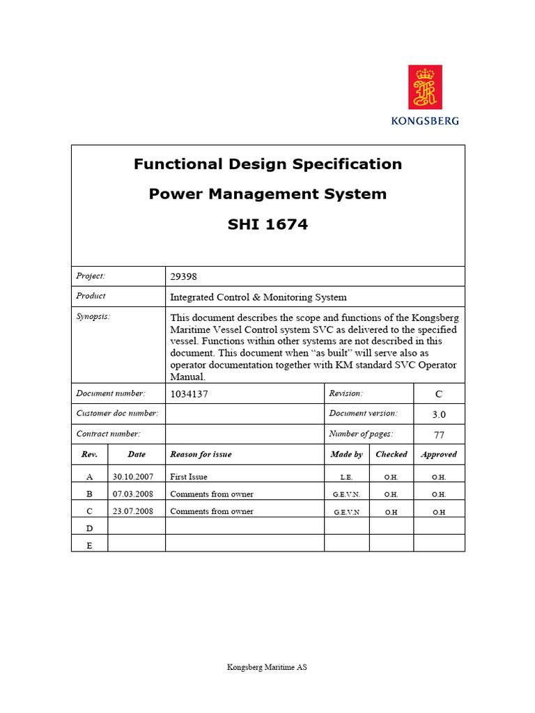 FDS PMS 1034137C | PDF | Electrical Grid | Electric Generator