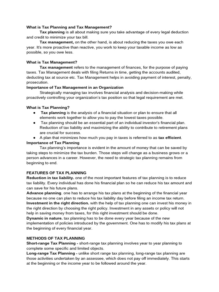 Strategic Tax Compilation | PDF | Taxes | Tax Deduction