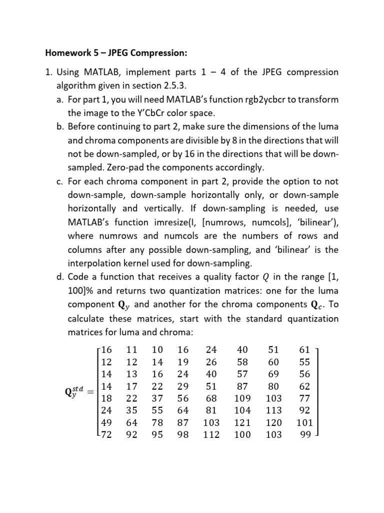 hw5 Computer Visuon | PDF | Matrix (Mathematics) | Data Compression