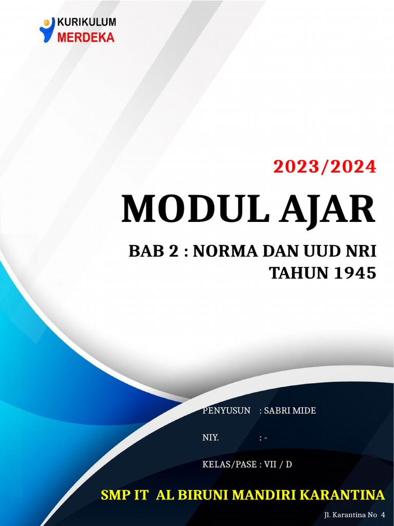 Modul Ajar PPKn: Norma dan UUD 1945 | PDF