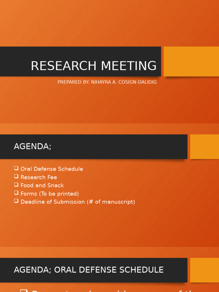 Research Meeting | PDF