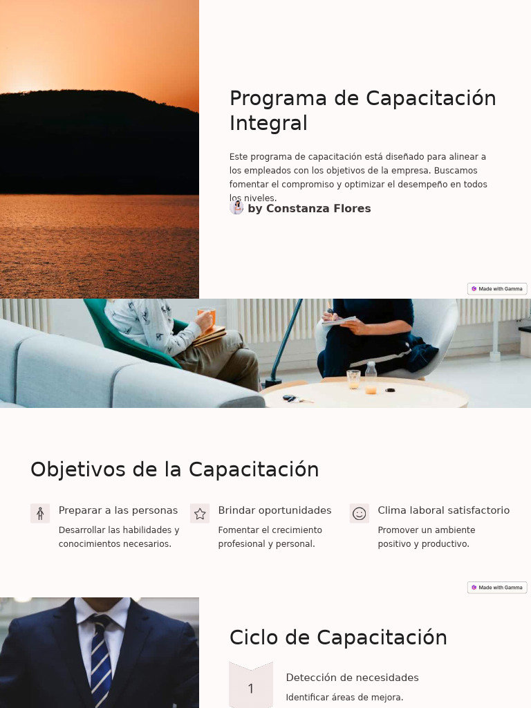 Programa de Capacitacion Integral | PDF | Gestión de recursos humanos ...