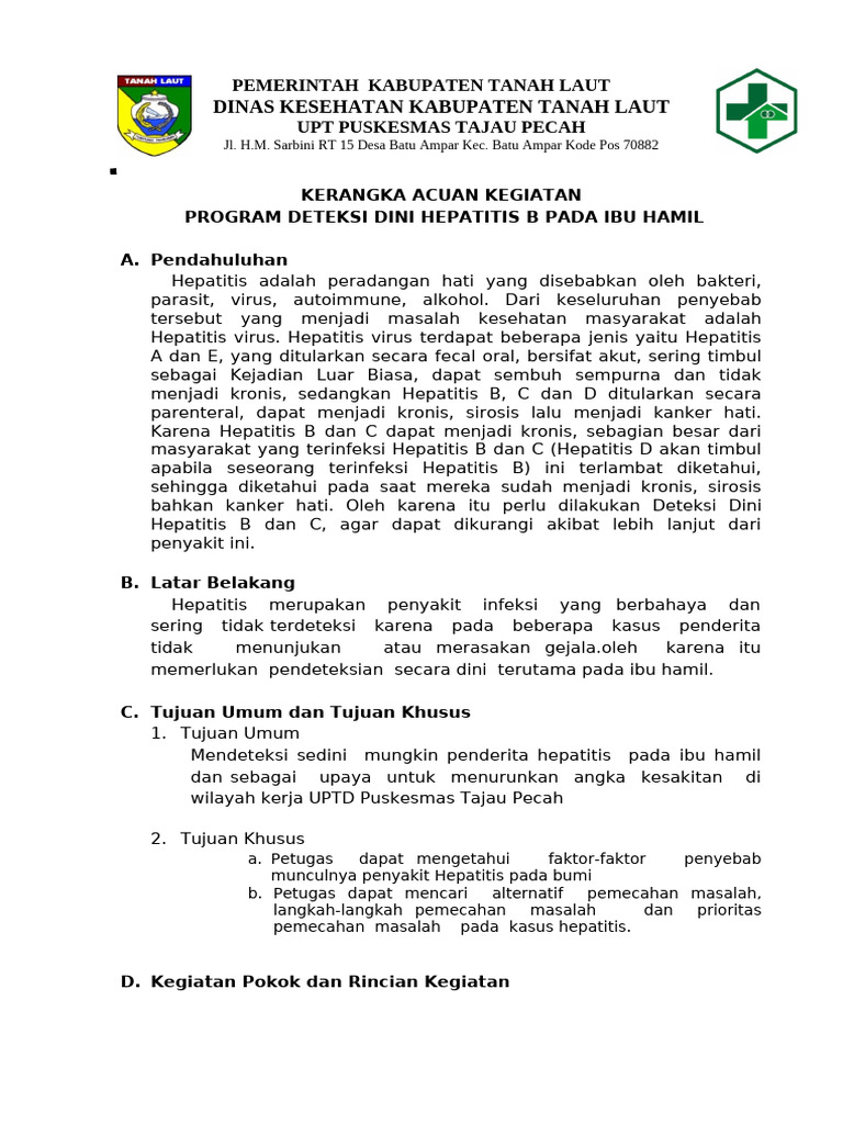 Kak Program Hepatitis PKM TP 2025 | PDF