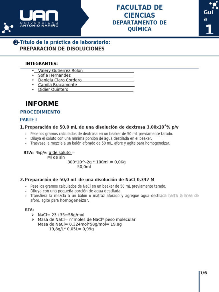 INFORME BIOQUIMICA (1) | PDF | Hidróxido de sodio | Concentración