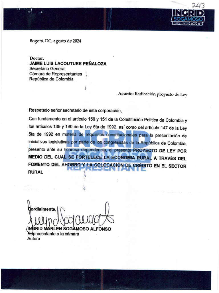 Pl.243-2024c (Economía Rural) | PDF